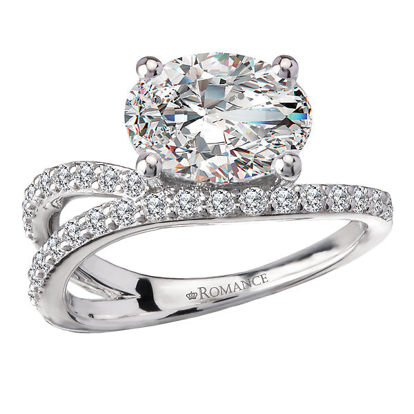 Semi-Mount Diamond Wave Band Engagement Ring – Danwerke Jewelers